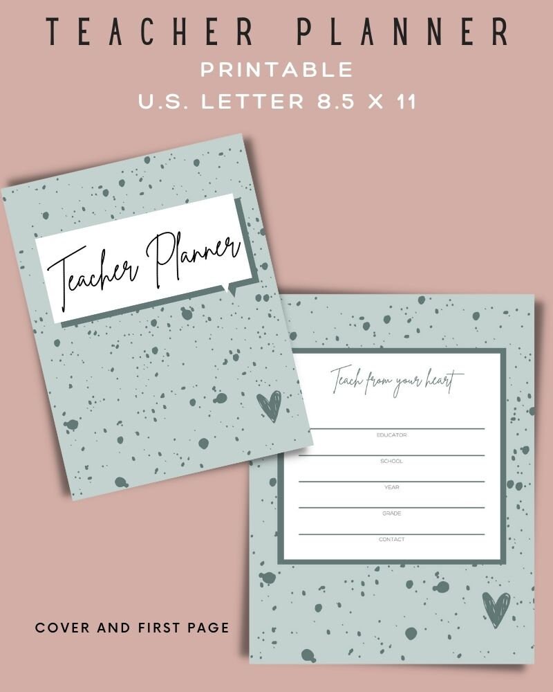 Digital Teacher Planner Printable L Instant Download L Teacher Lesson ...