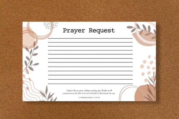 Prayer Request fall prayer Card printable christian - Etsy