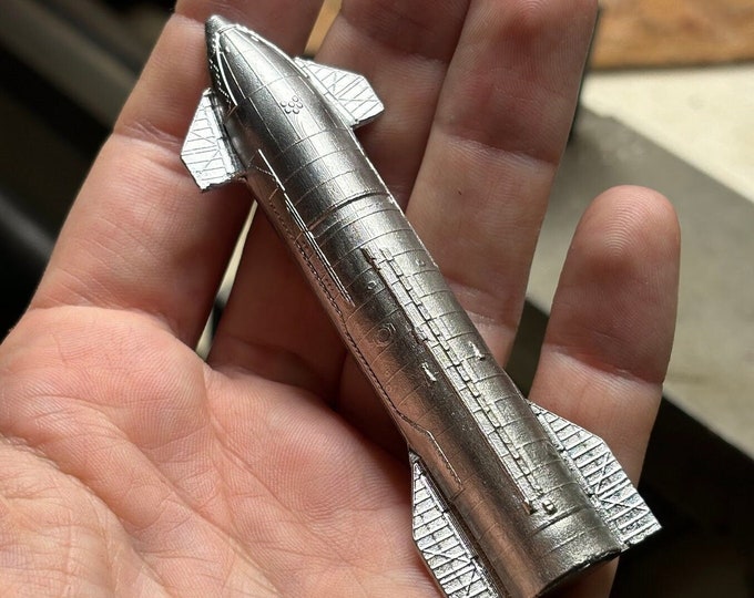 Solid Metal Spacex Starship Rocket - Etsy