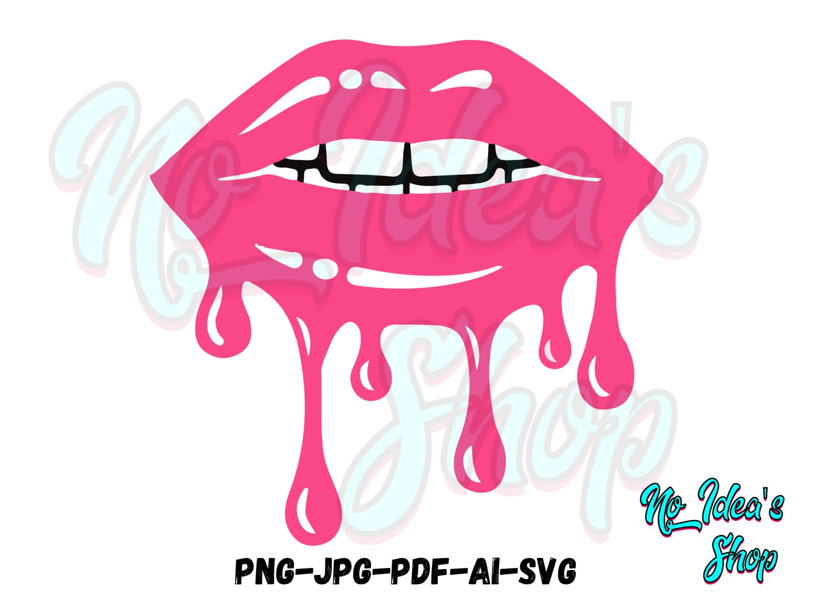 Dripping Lips Pink Lips Svg File Lips Digital Download - Etsy