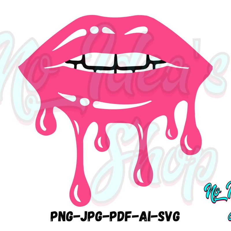 Drip Lips Svg - Etsy