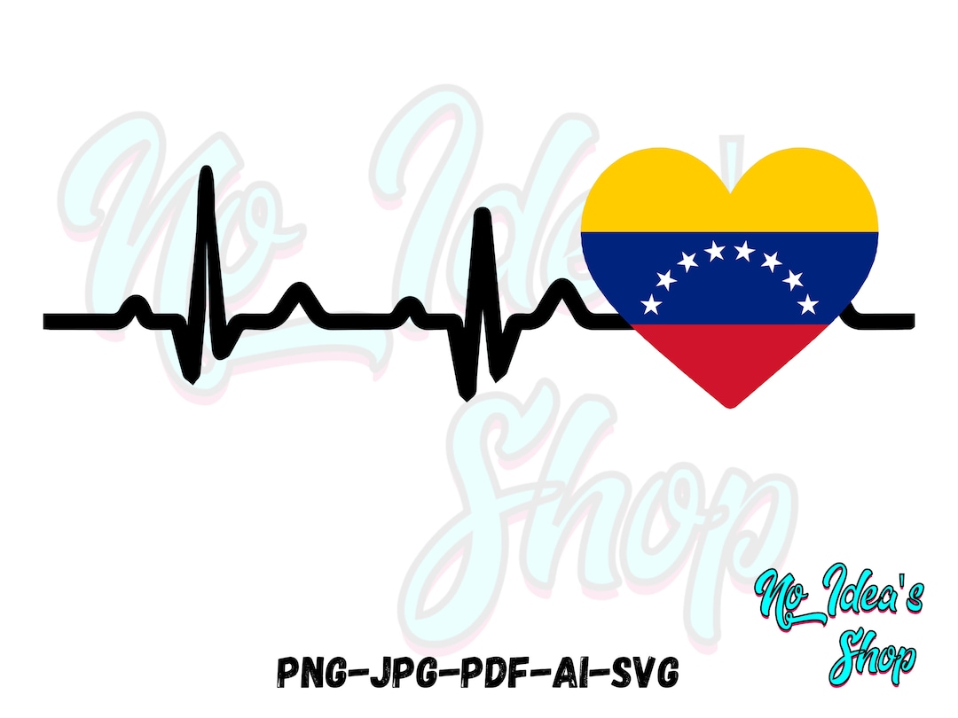 Corazón por Venezuela Corazón Venezolano Archivo SVG - Etsy México