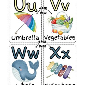 Printable Alphabet Flash Cards, Preschool Flashcards, Learning Resource ...