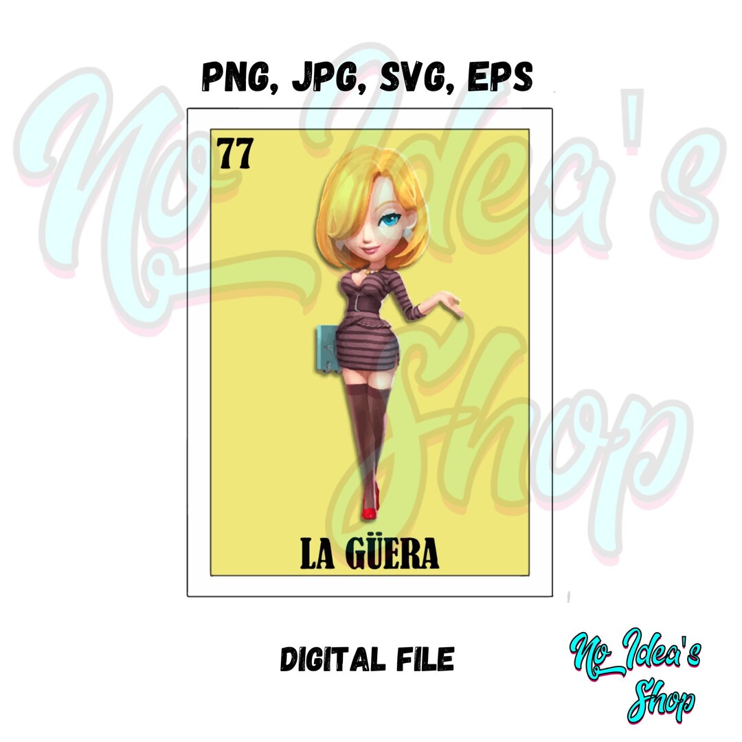 La Guera Loteria Mexicana PNG and JPG File Sublimation Design - Etsy
