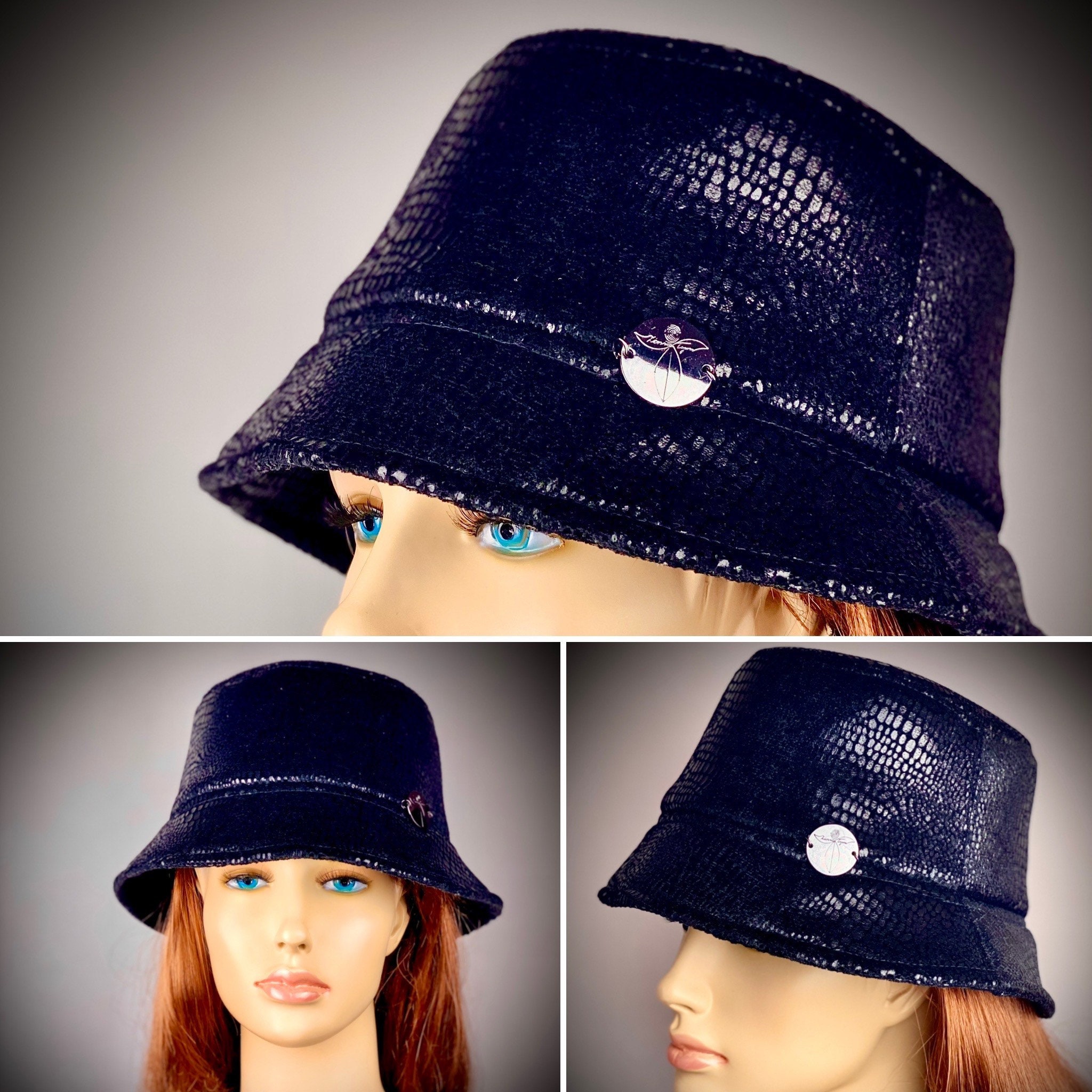 Blue Tweed Bucket Hats Fall Bucket Hats Winter Bucket - Etsy