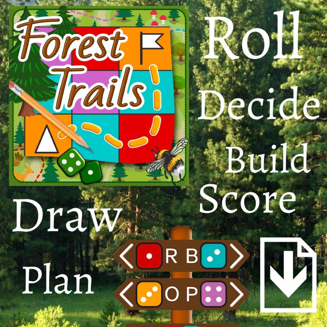 Premium Roll and Write Forest Trails Puzzle, Strategy, Board Game Print ...