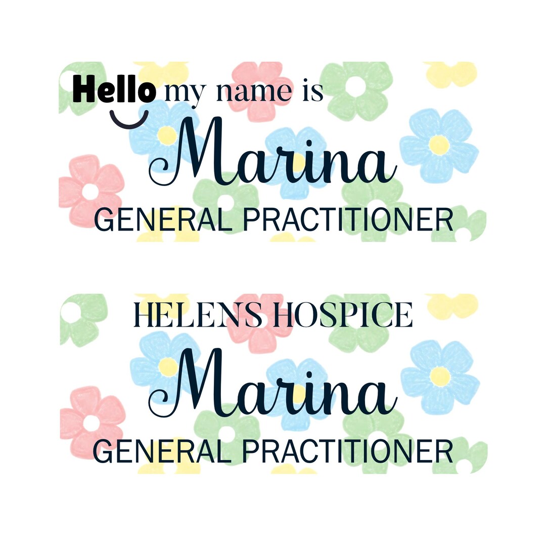 Personalised Name Badge | Custom Staff Name Tag | NHS, Healthcare ...