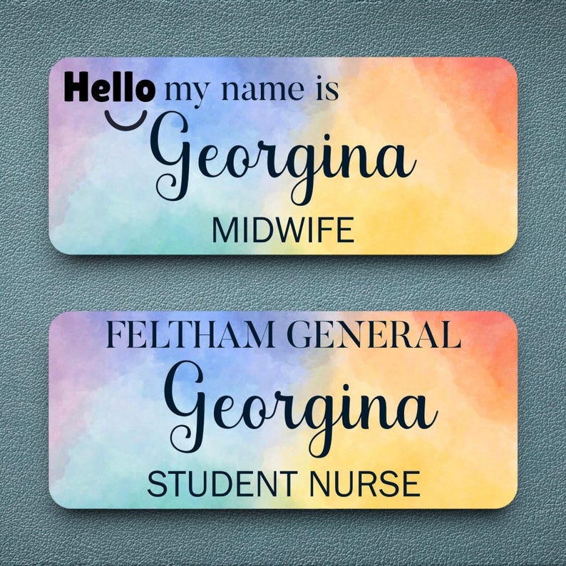Personalised Name Badge | Custom Staff Name Tag | NHS, Healthcare ...