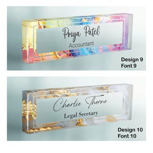 CUSTOM Name Desk Plate, Personalised Name Sign Plaque for Office Decor ...
