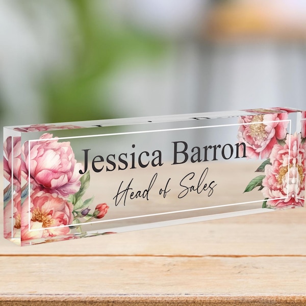 Desk Nameplate Heart - Etsy UK