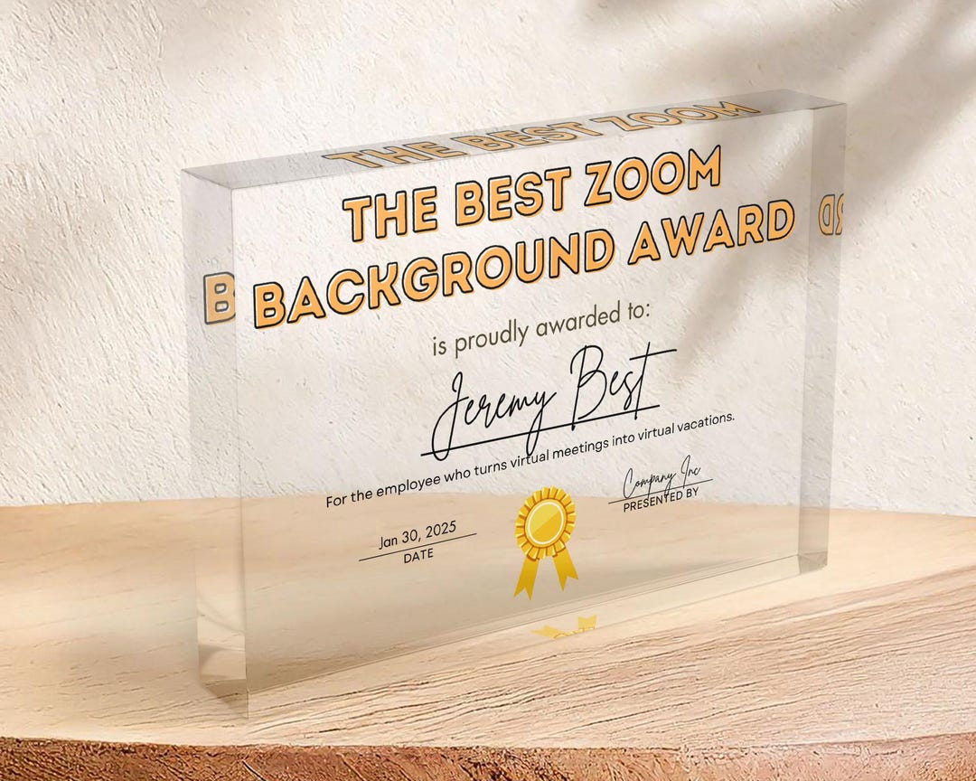 Personalised Employee Funny Award Customized Acrylic Freestanding ...