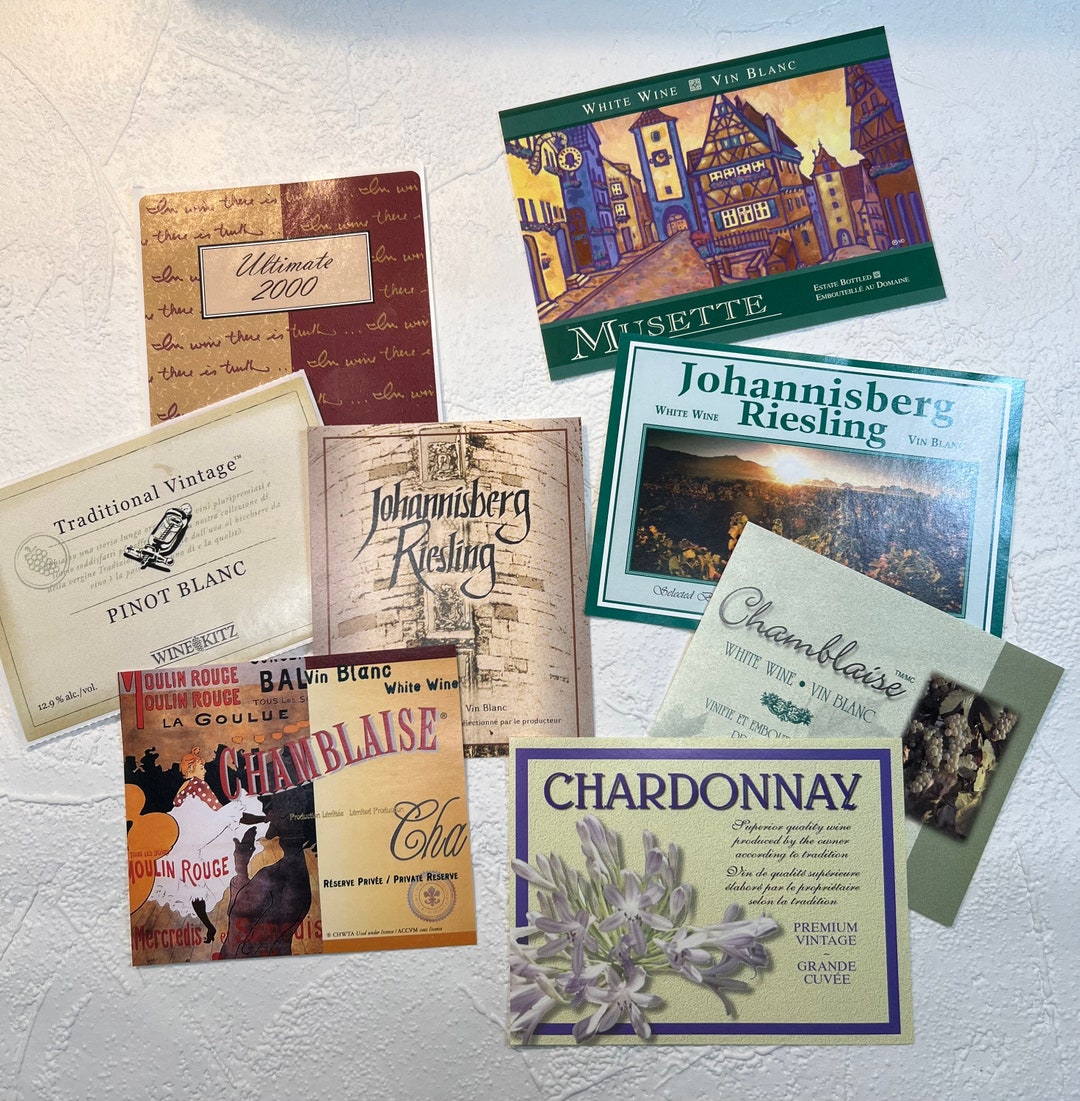 8 Assorted New Wine Labels - Etsy