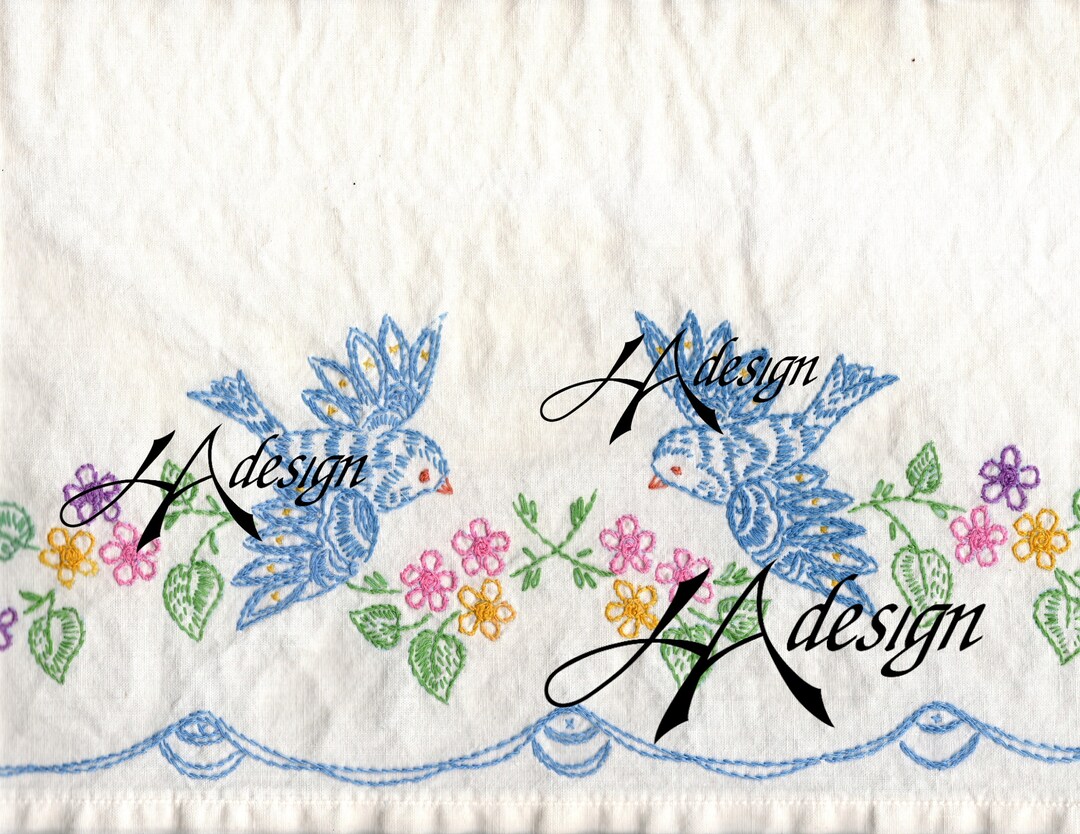 Printable Embroidered Linens - Etsy
