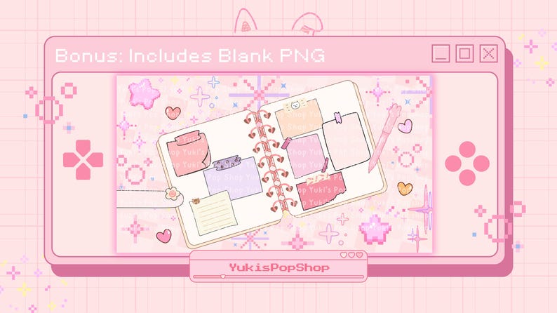 Kawaii Pink Twitch Stream Schedule Template | Editable Weekly Planner ...