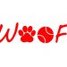 Woof, Dog, Paw Print Decal - Etsy