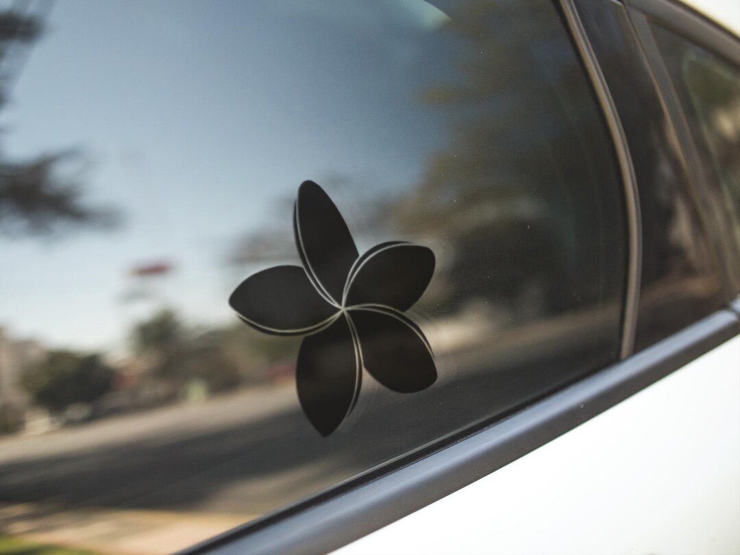 Plumeria Flower – Tropical Floral Vinyl Sticker – Frangipani ...