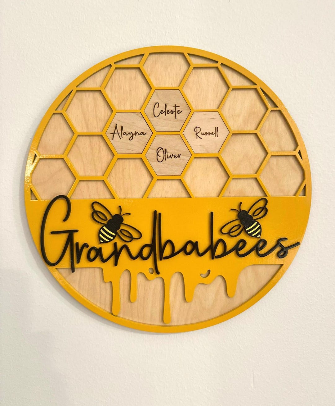 Grandbabies Personalized Sign, Custom Grandkids Name Sign, Grandma Gift ...