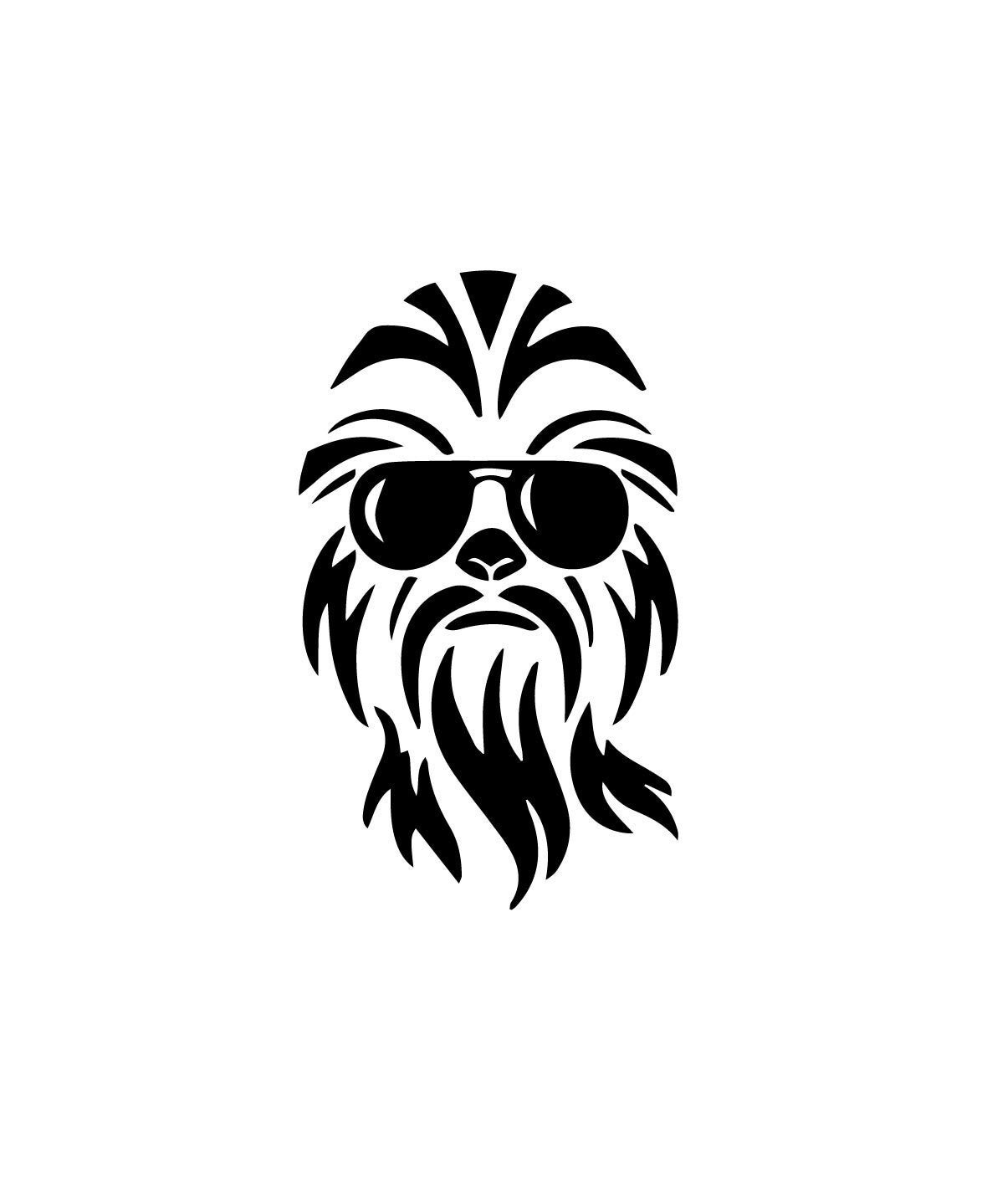 Chewbacca with sunglasses SVG File Chewie Star wars - Etsy México
