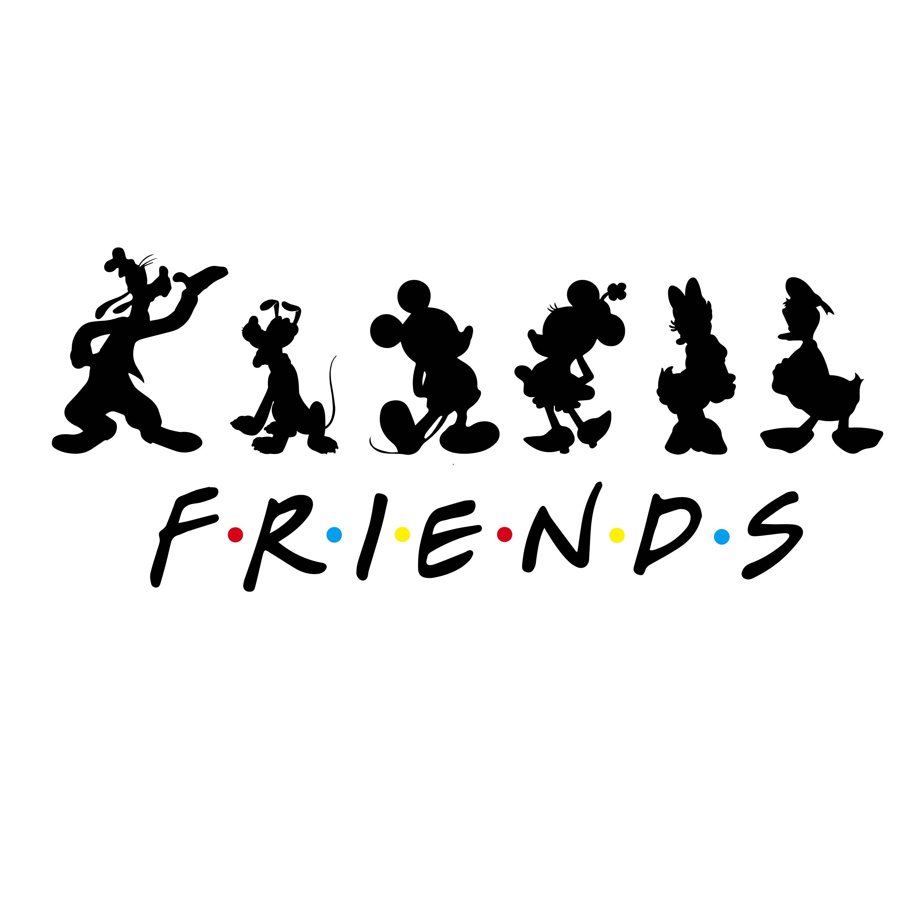 FRIENDS Character Permanent Decal, Friends Decal, Disney Decal, Mickey ...