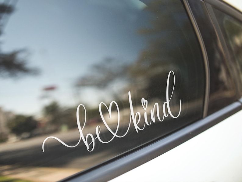 Be Kind Decal: Positive Vinyl Sticker for Car, Laptop, Water Bottle - Etsy