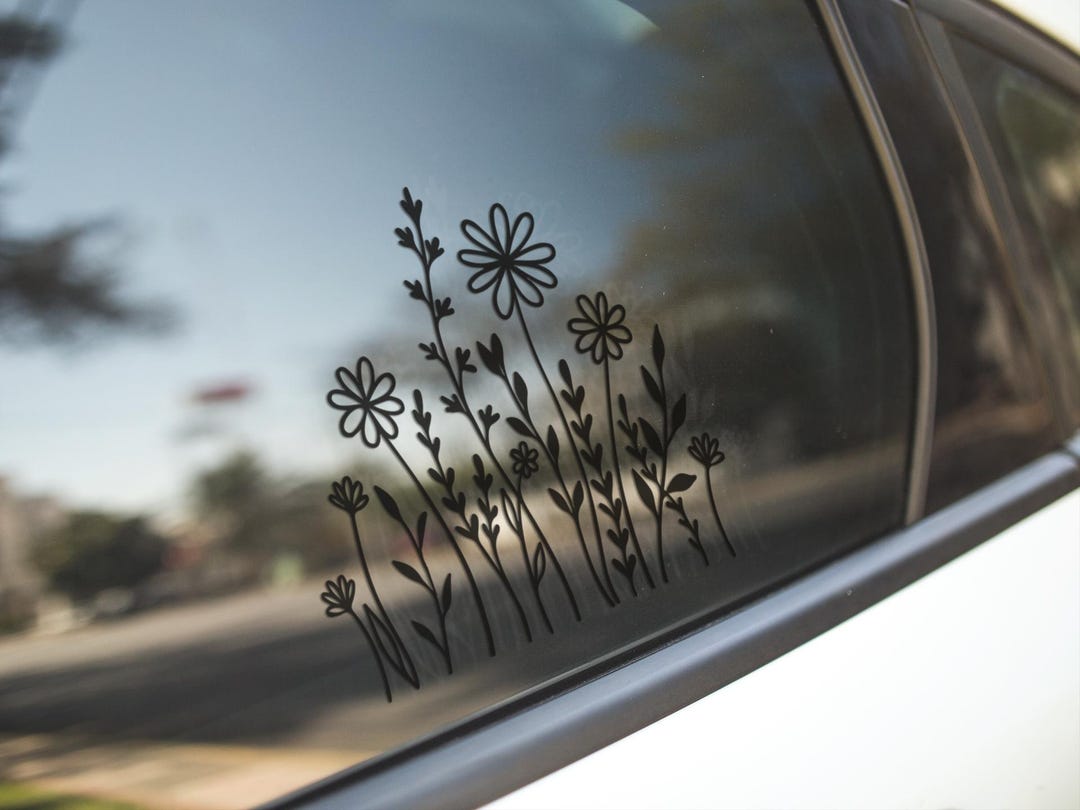 Wildflower Decal, Flower Decal, Flower Sticker, Wildflower Sticker ...