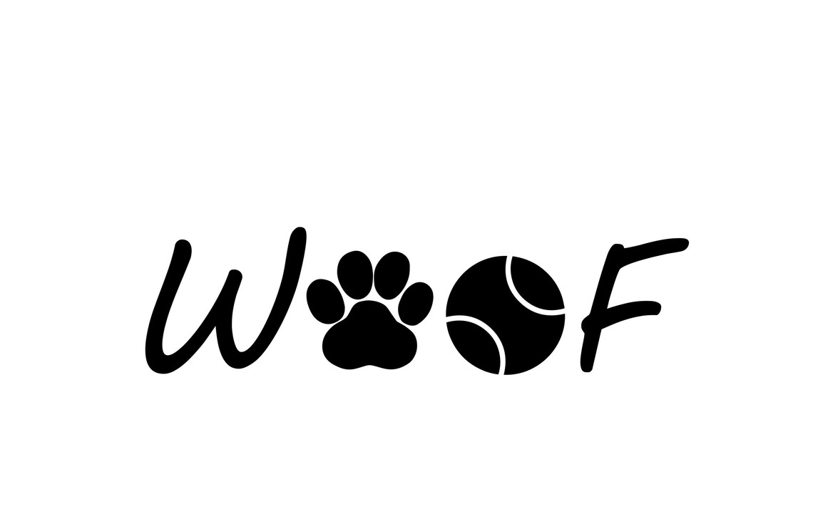 Woof, Dog, Paw Print Decal - Etsy
