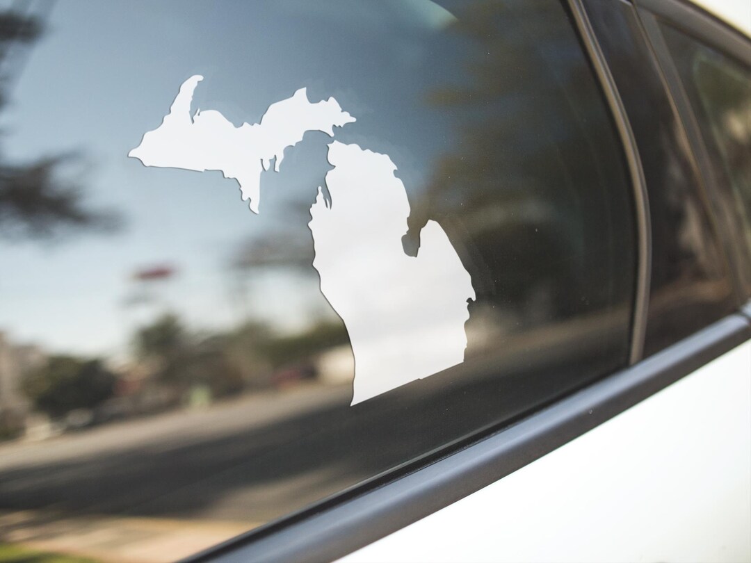 Michigan Permanent Vinyl Decal, Mitten Decal, State Decal, UP - Etsy