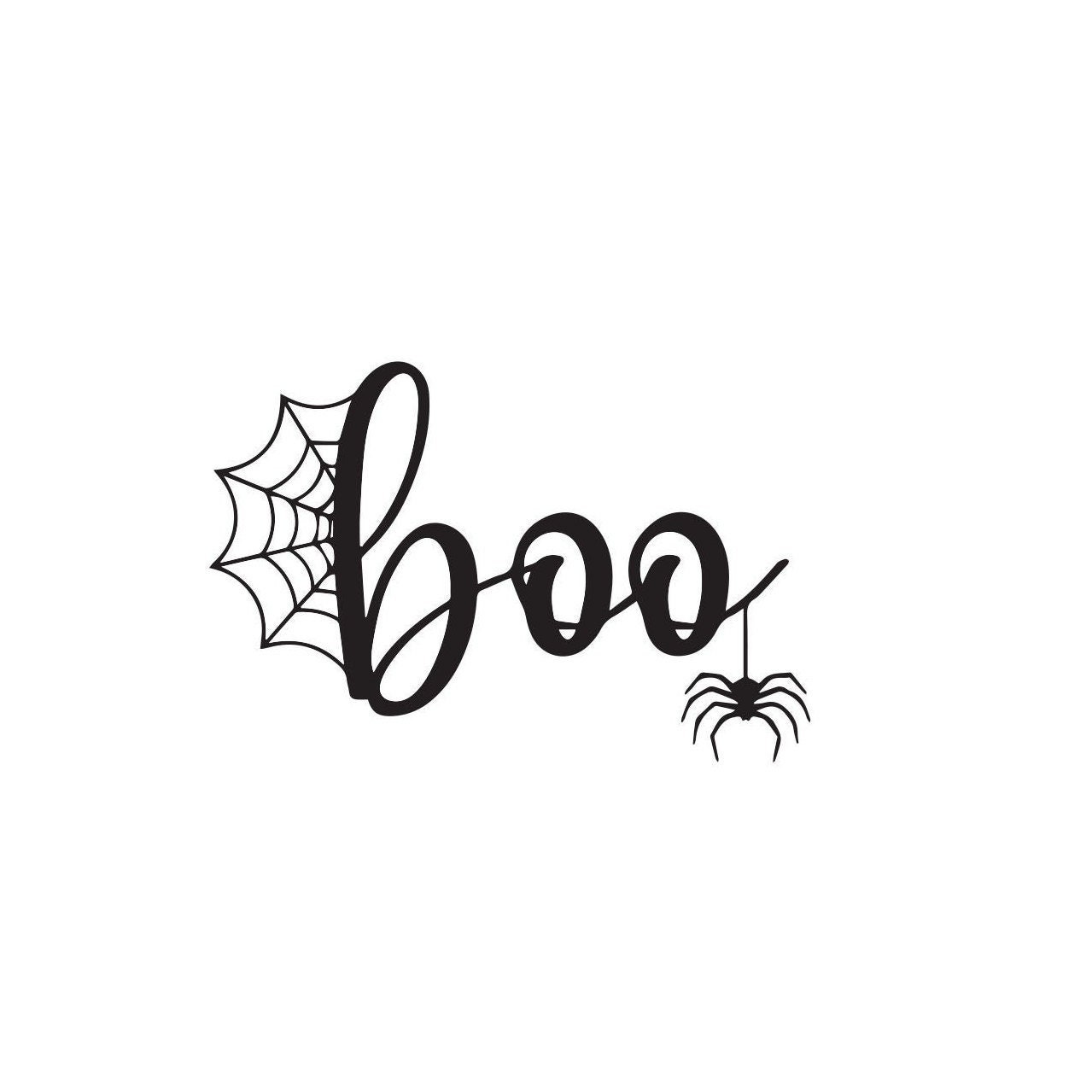 Boo Decal Spider Decal Halloween Decal Spider Web Decal - Etsy