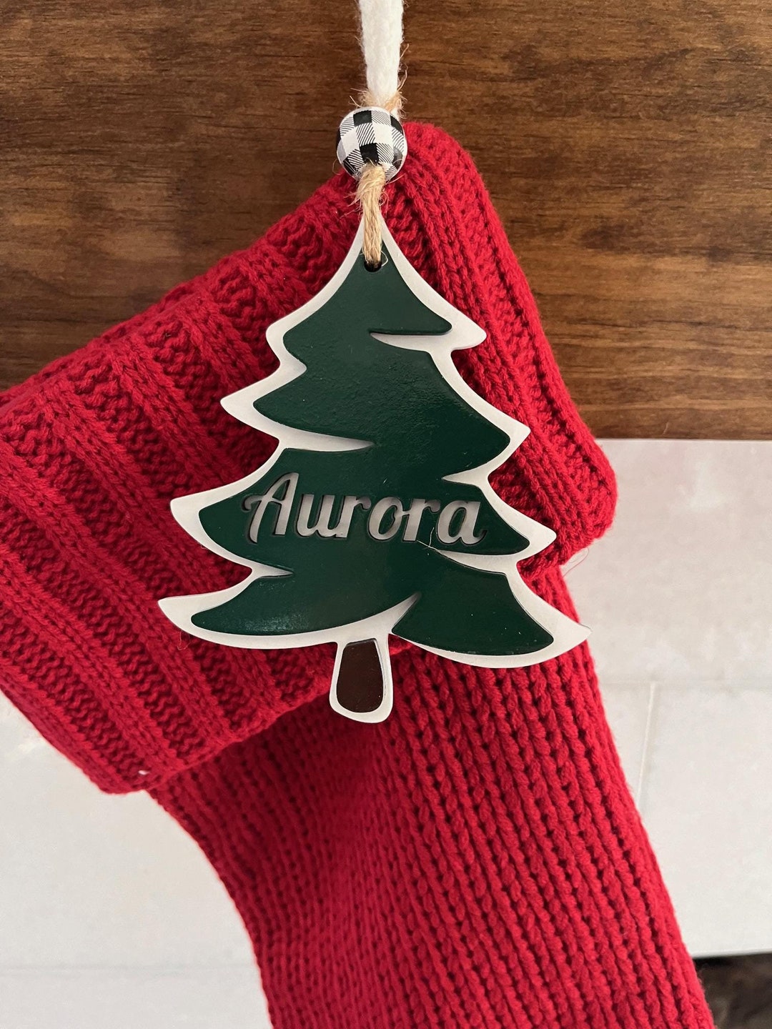 Personalized Christmas Tree Ornament: Laser Engraved Holiday Keepsake ...