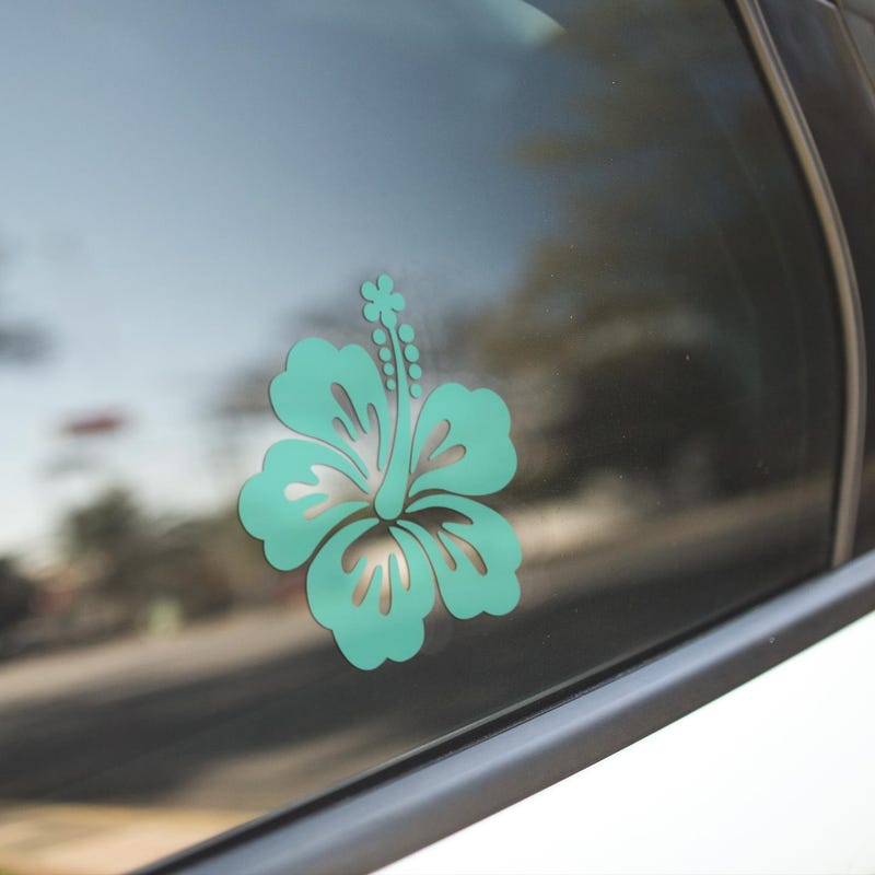 Hawaiian Flowers Car Decals - Etsy