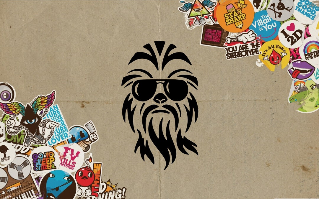 Chewbacca With Sunglasses Decal - Star Wars Chewie Decal - Etsy
