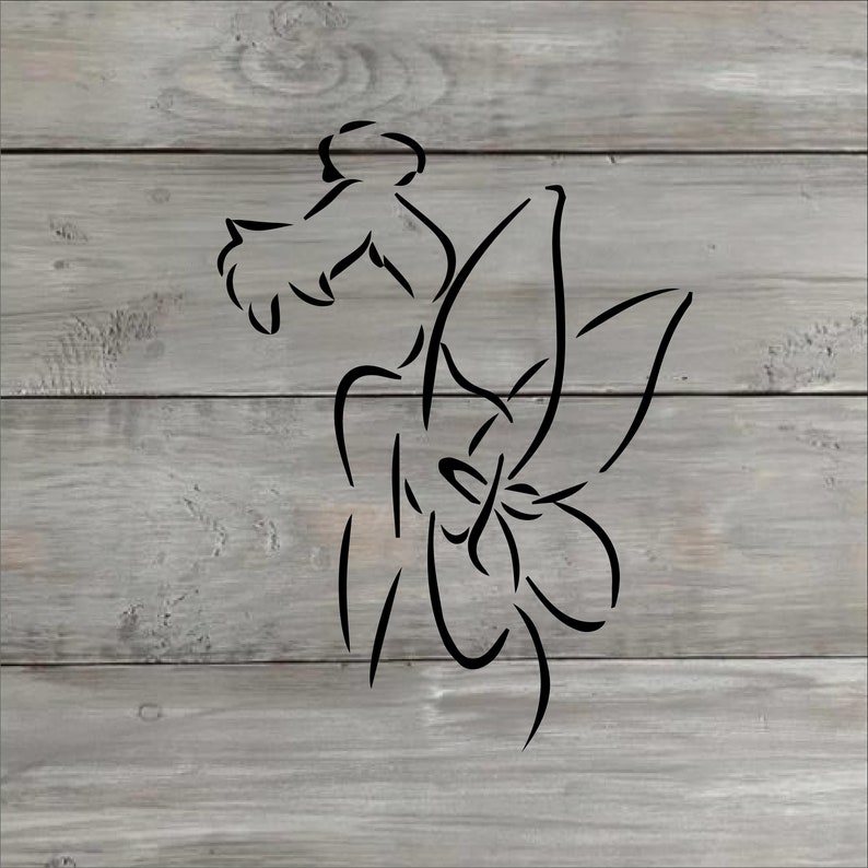 Tinkerbell Outline Decal – Fairy Silhouette Vinyl Sticker – Disney ...