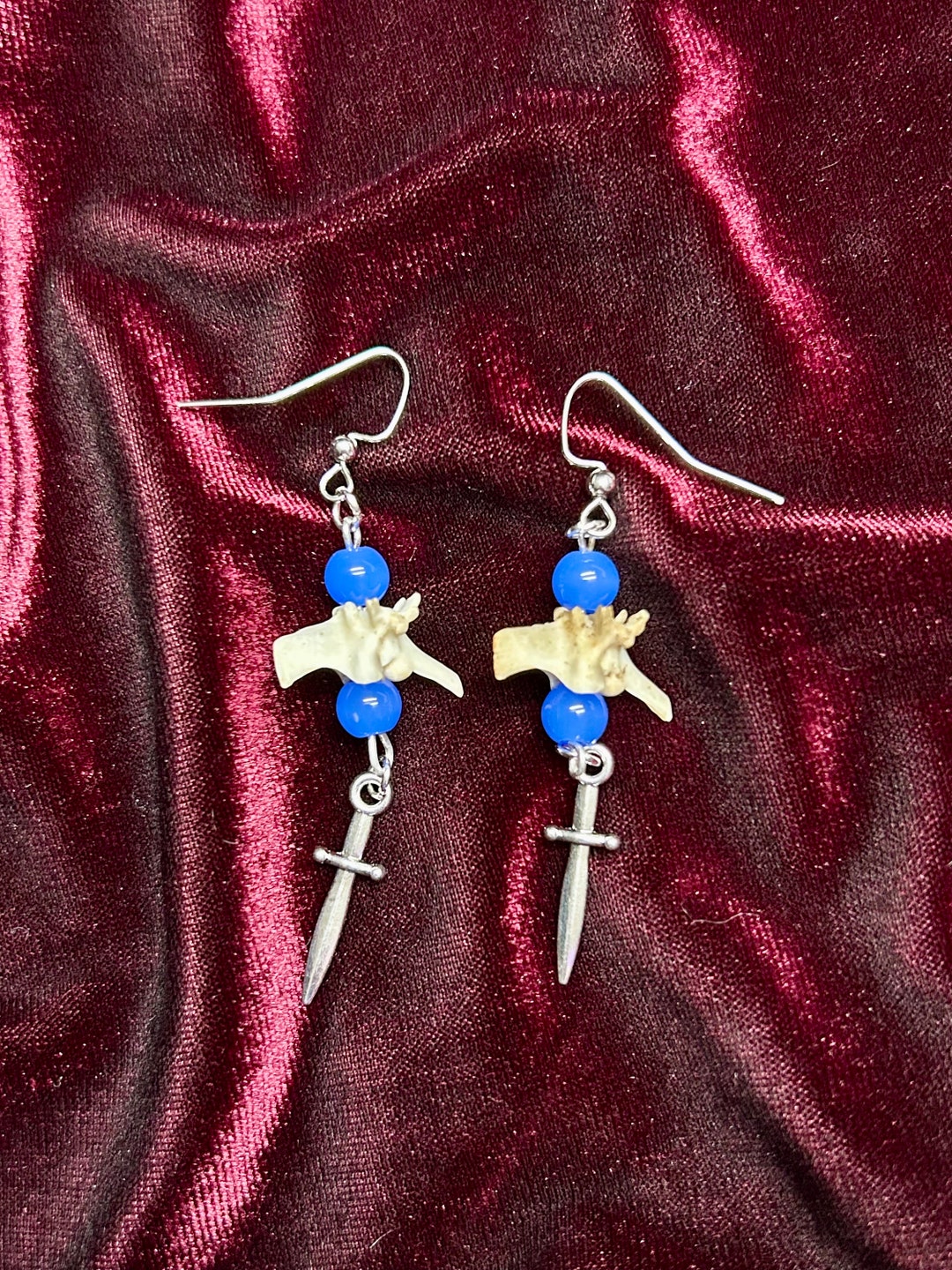 Snake Vertebrae Dagger Earrings - Etsy