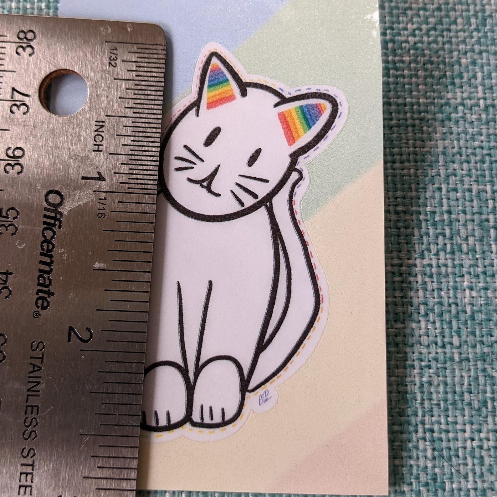 Rainbow Pride Cat Lgbtq Vinyl Sticker Etsy