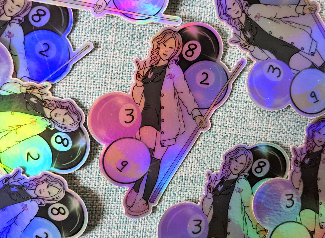 SALE Holographic Billiards Sticker Billiards Kawaii Cute - Etsy