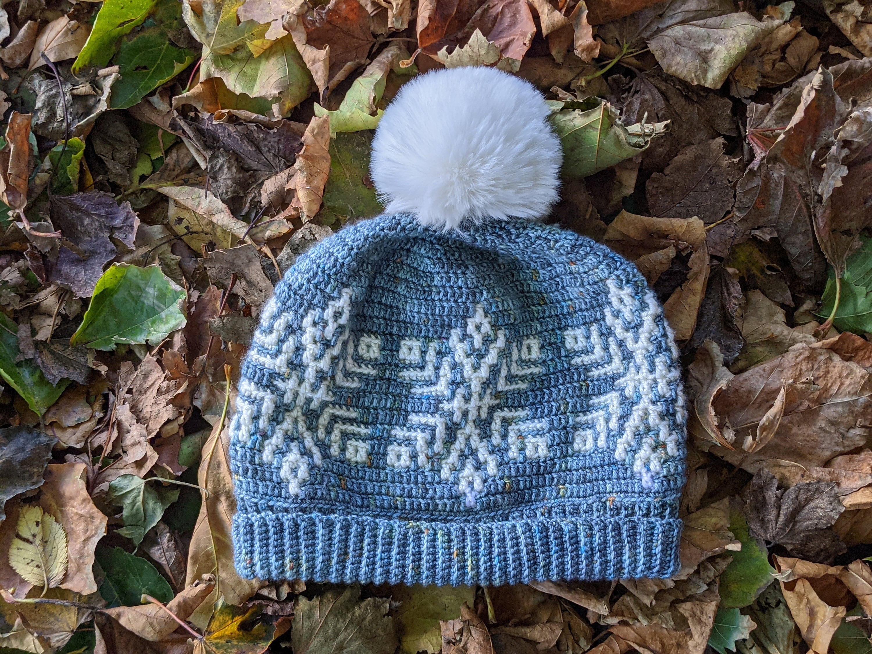 Snowflake Hat Overlay Mosaic Crochet PATTERN ONLY Ribbed - Etsy