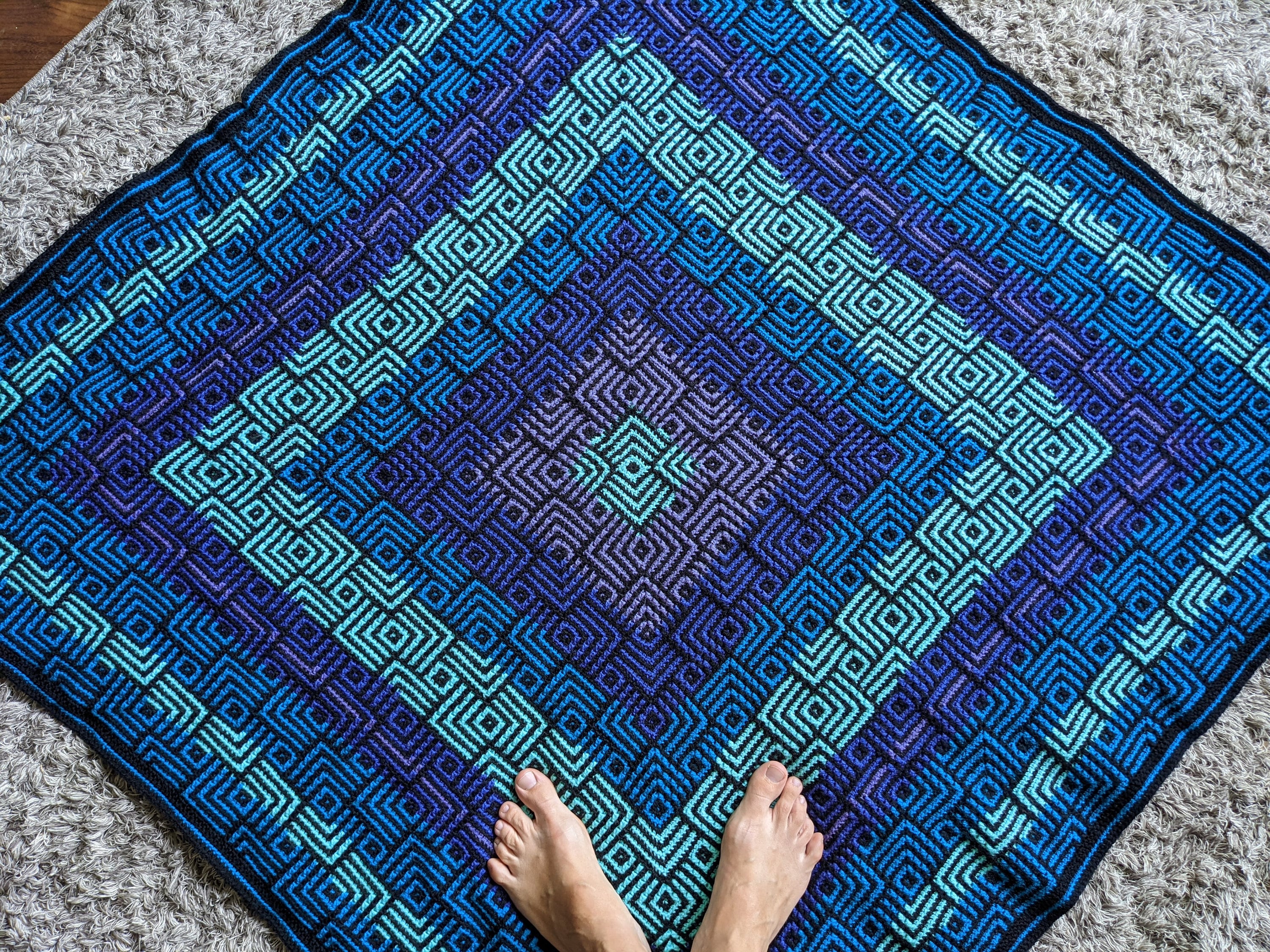 Overlay Mosaic Crochet Pattern: Squares Blanket or Cushion (PDF Pattern ...