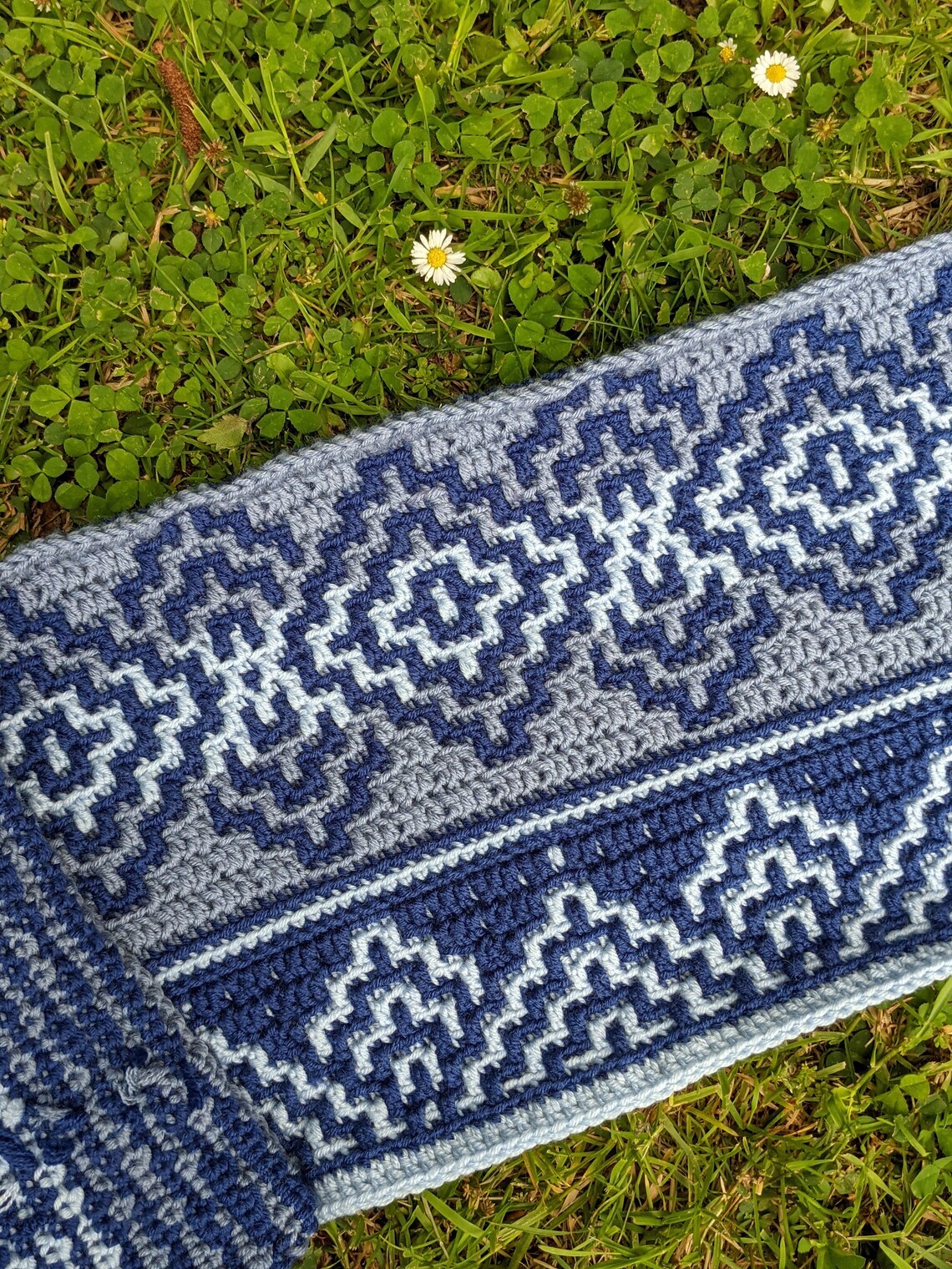 Diamond Echo Overlay Mosaic Crochet PATTERN ONLY for Cushion - Etsy