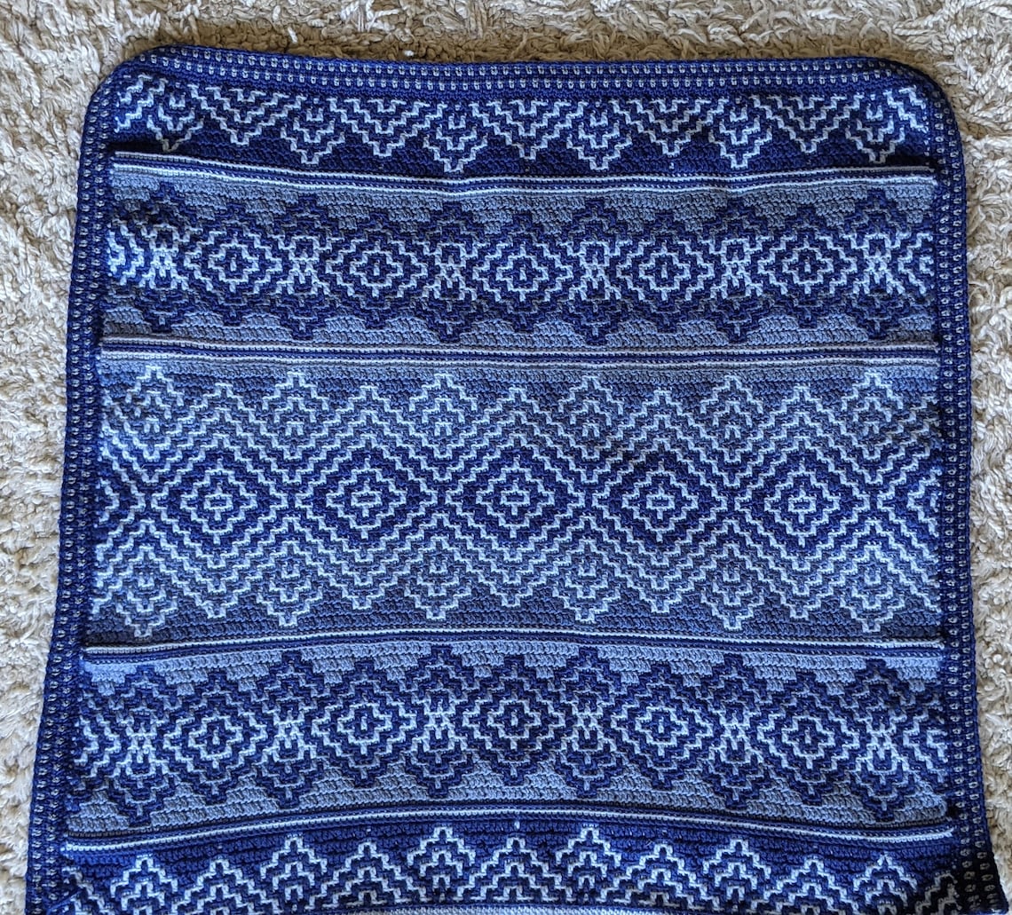 Diamond Echo Overlay Mosaic Crochet PATTERN ONLY for Cushion - Etsy