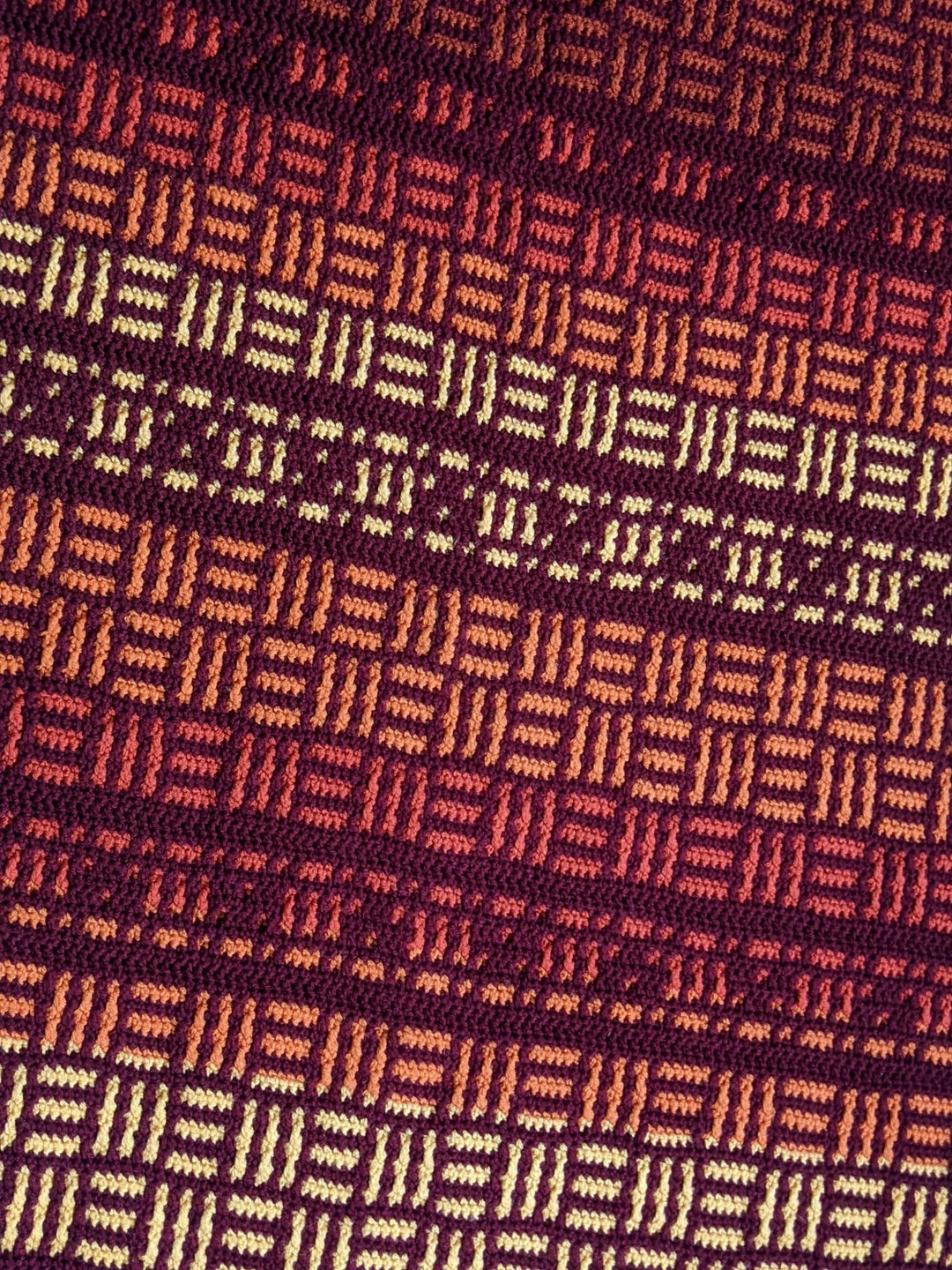 Mosaic Blocks Crochet PATTERN ONLY - Overlay OR Inset Style - for ...