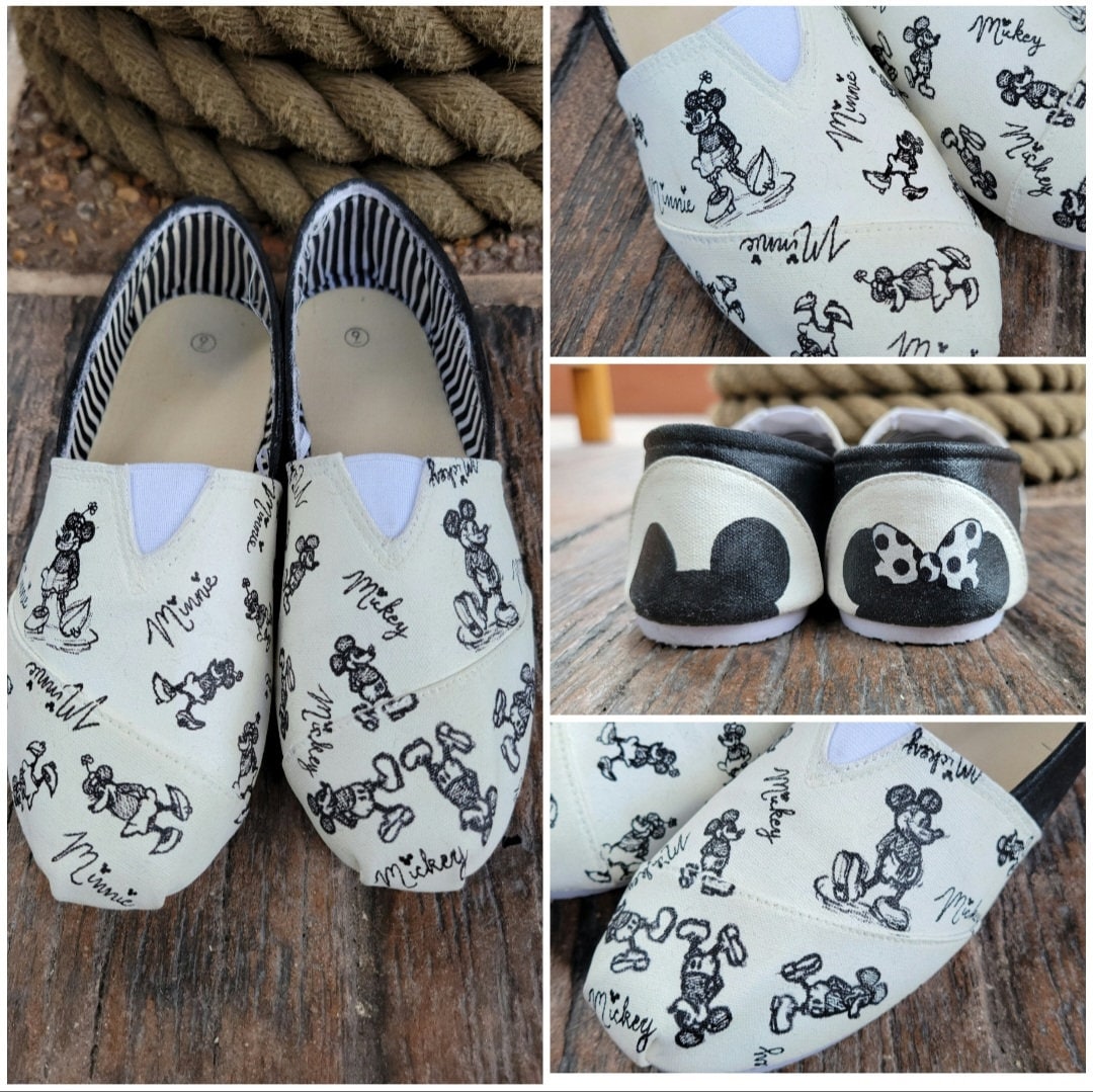 Custom Hand Painted Shoes Character Floral Pattern Designs - Etsy