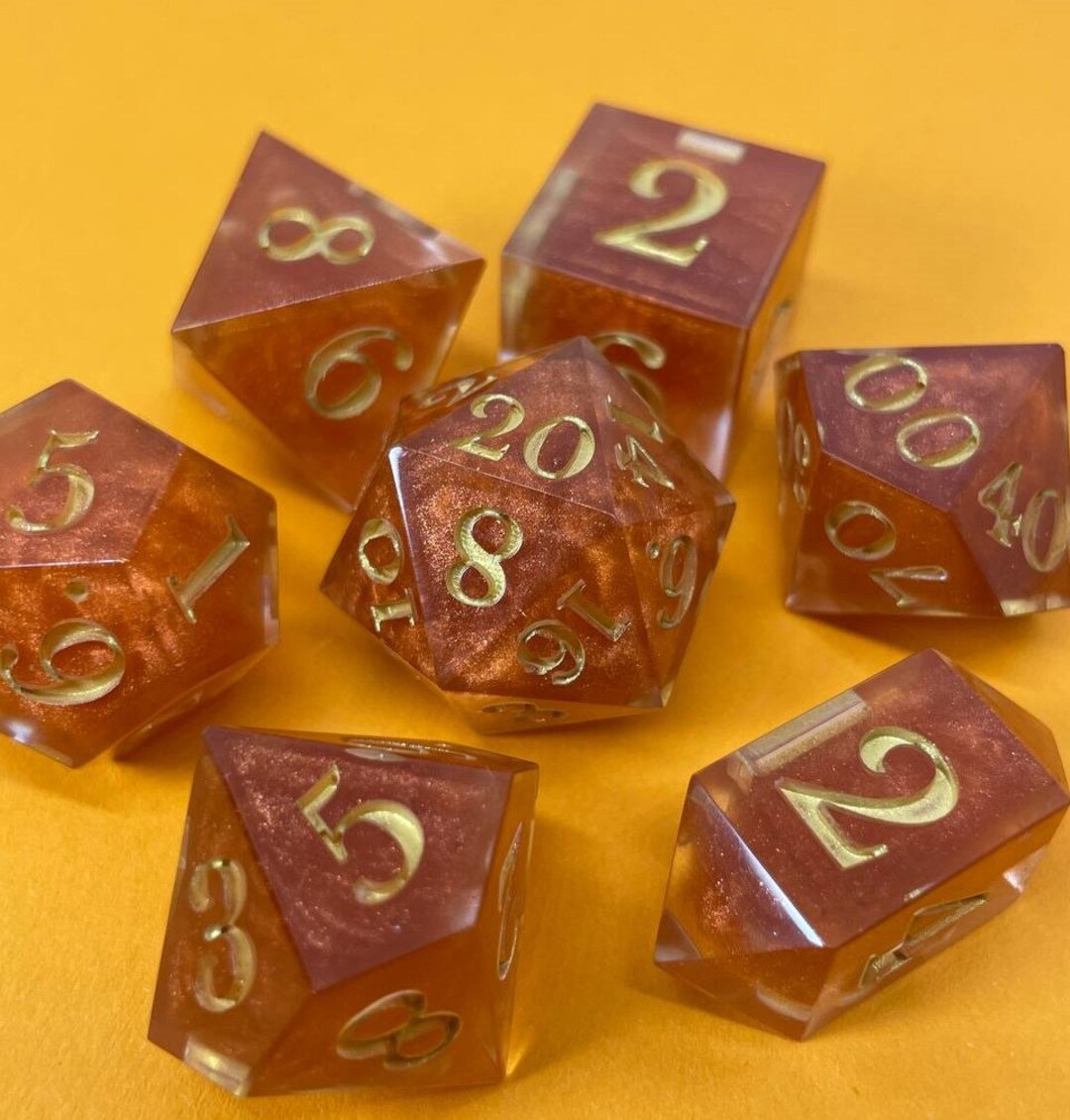 Magical Resin Dice Set for Dungeons & Dragons / Unique Board Game Dice ...