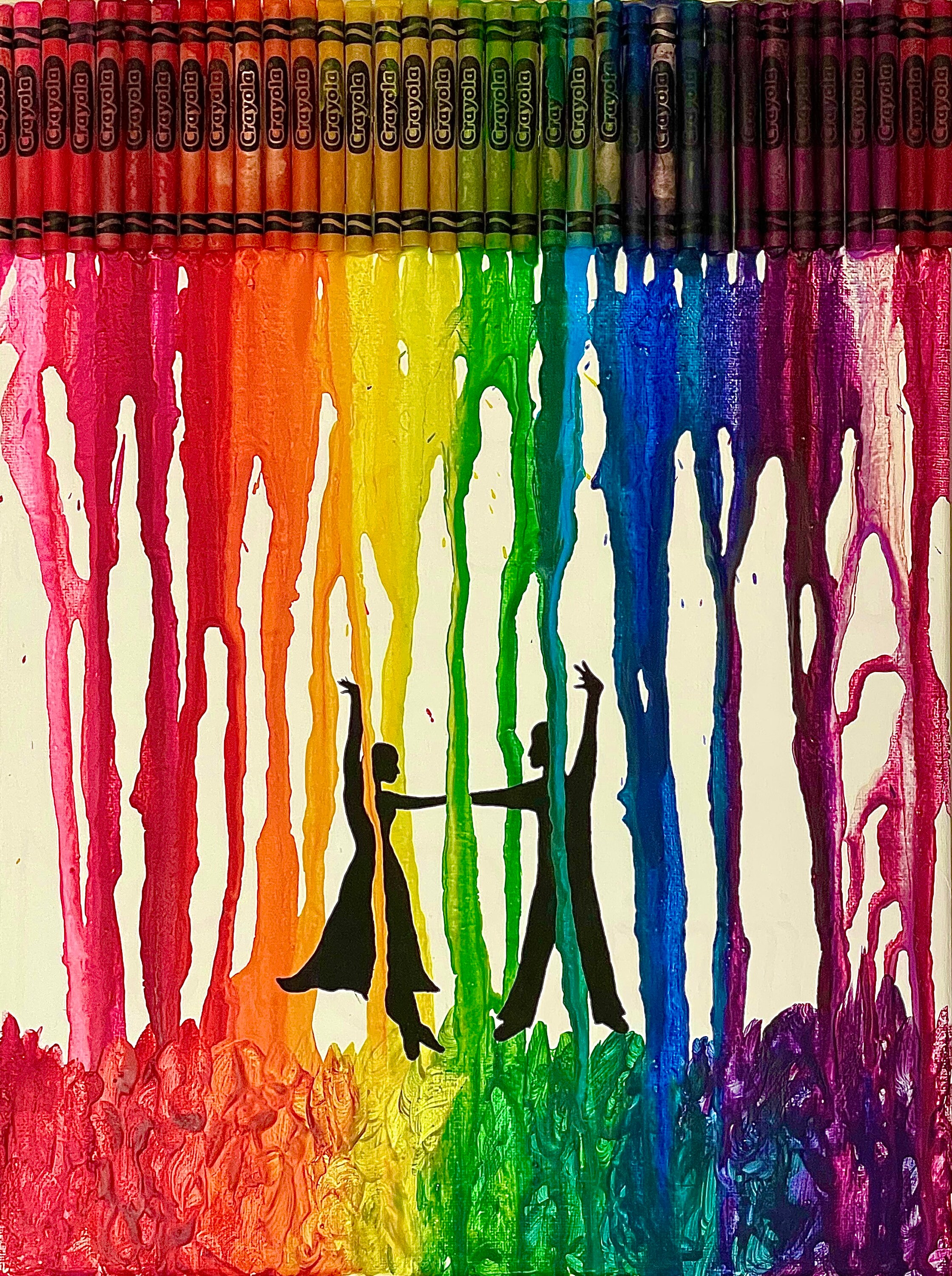 Melting Crayons Background