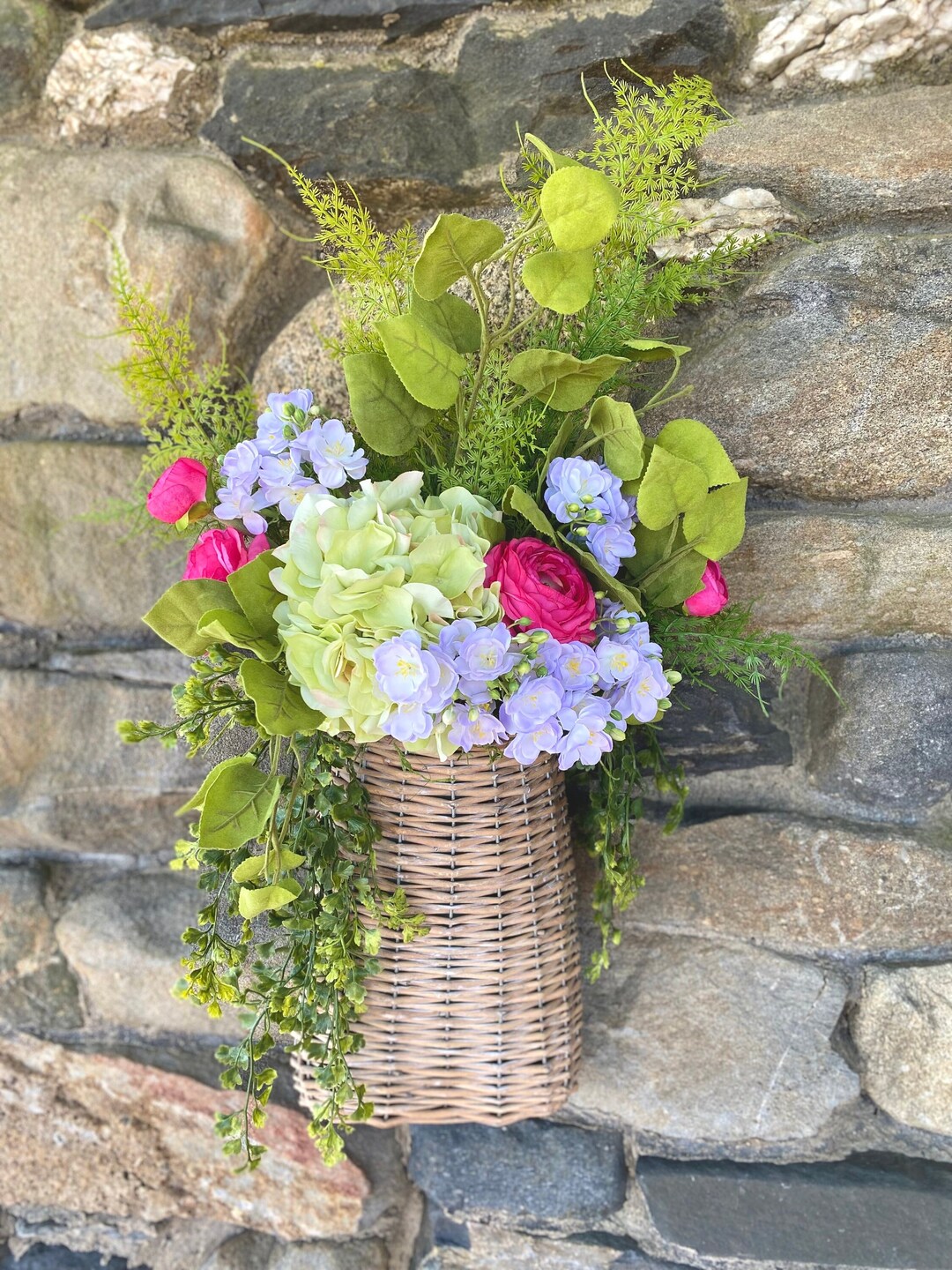 Hanging Basket for Spring and Summer, Mothers Day Gift, Hydrangea ...