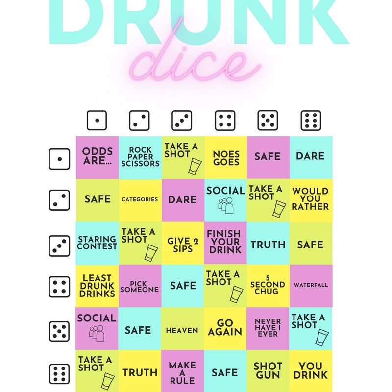 College Drinking Games - Etsy