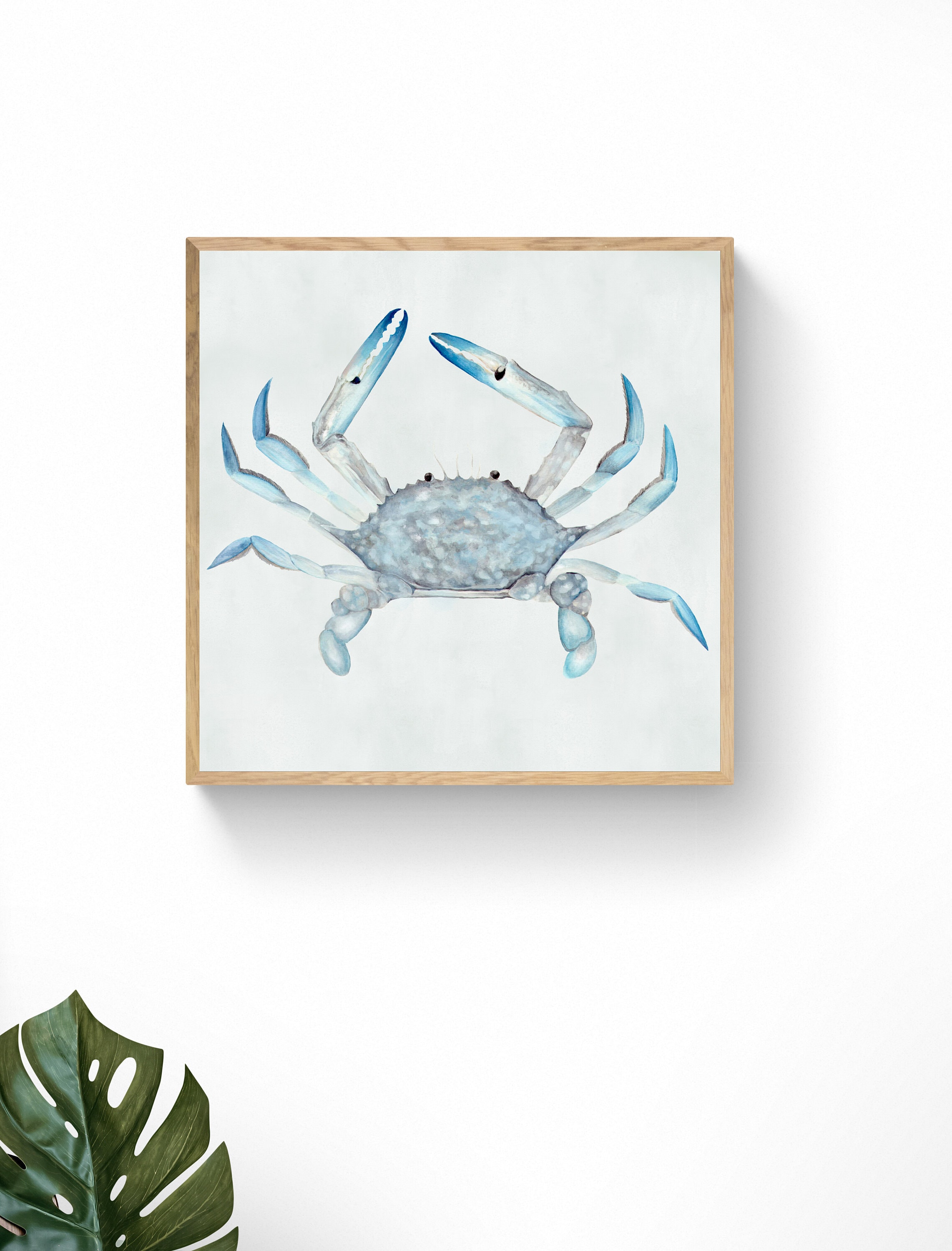 Watercolor Crab Beach Wall Art Print Digital Download | Etsy