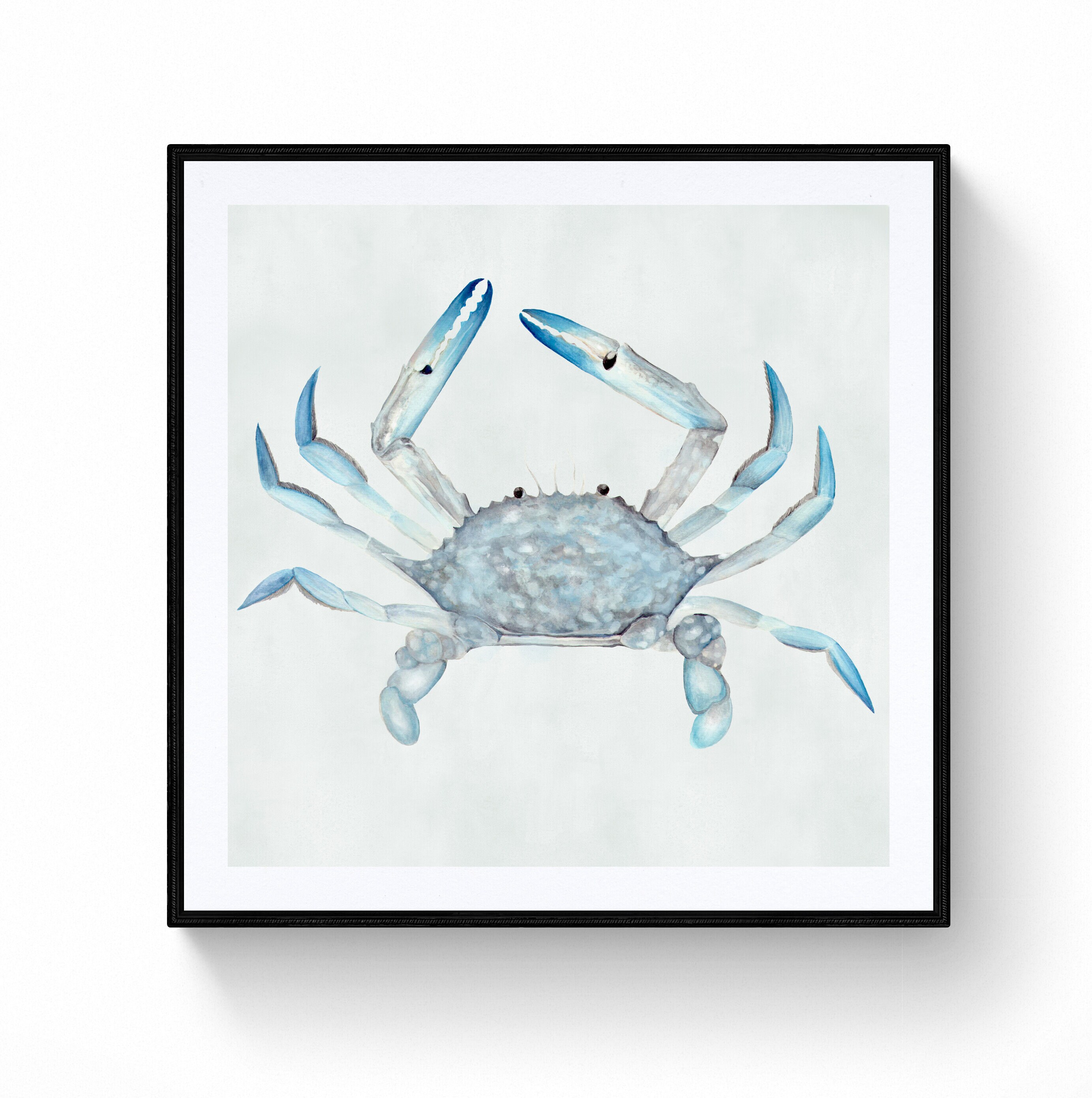 Watercolor Crab Beach Wall Art Print Digital Download | Etsy