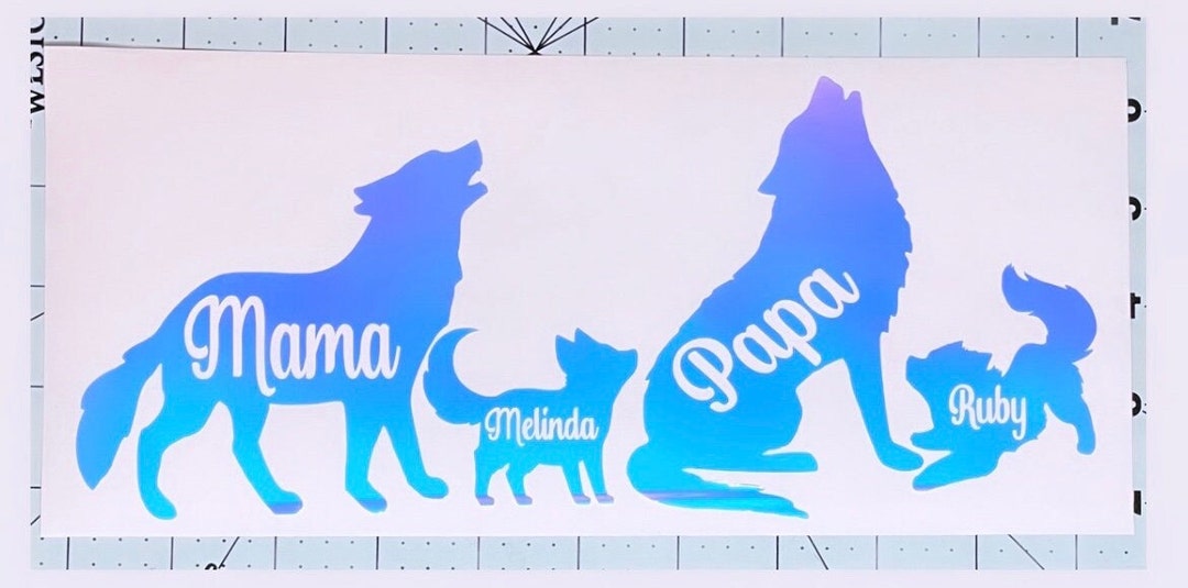Wolves Decal, Wolves Family Decal, Family Life Decal, Car Decal, Laptop ...