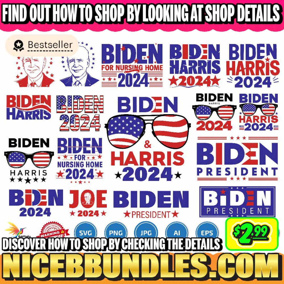 Joe Biden SVG PNG Bundle, Biden Logo, Biden President, Biden 2024 Svg ...