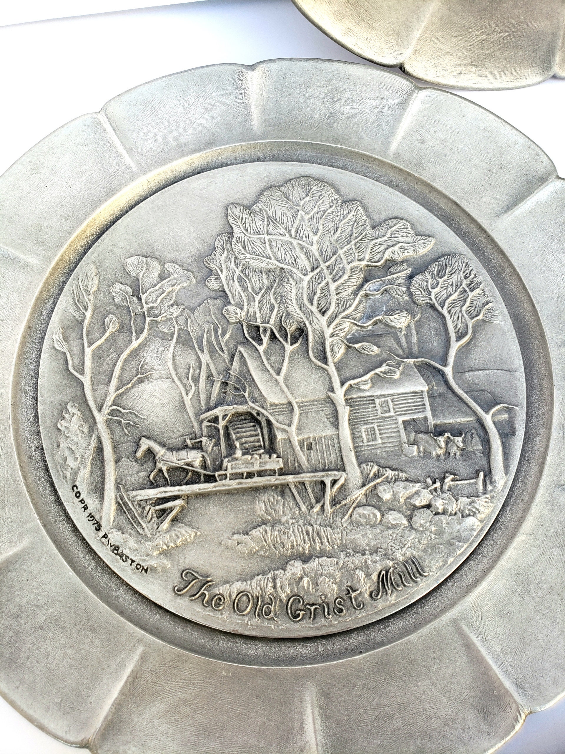 Vintage Pewter Plate Collection, Set of 3 Pewter Plates ,currier & Ives ...